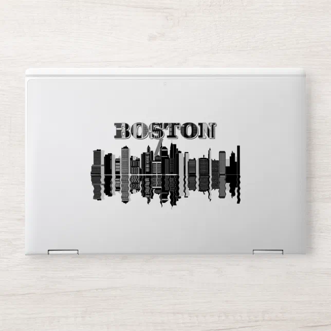Boston word art sticker HP laptop skin | Zazzle