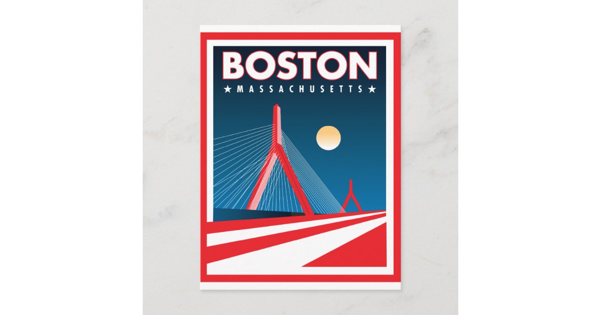 Boston Zakim Bridge Postcard | Zazzle