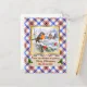 Boswell Crest & Tartan w/Robin Personalized Holiday Postcard | Zazzle