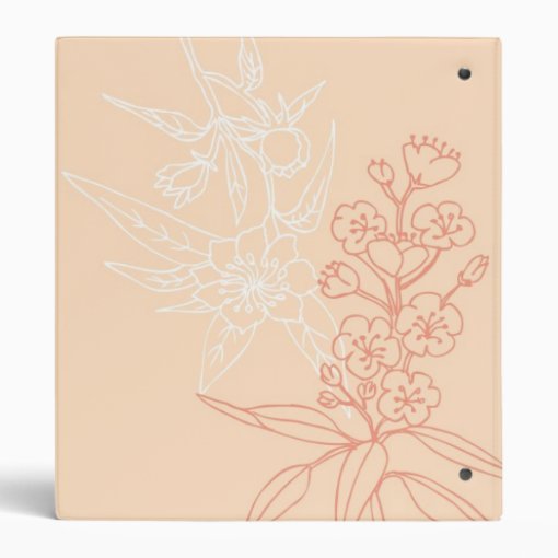 Botanica (Coral) Wedding Binder | Zazzle