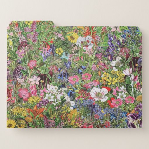 Botanical Bloom Nature Wildflower File Folder | Zazzle