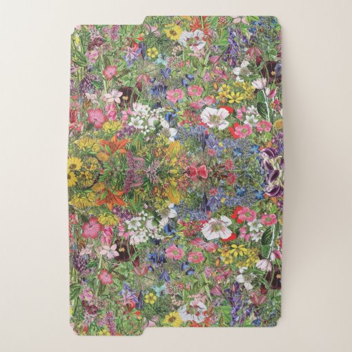 Botanical Bloom Nature Wildflower File Folder | Zazzle