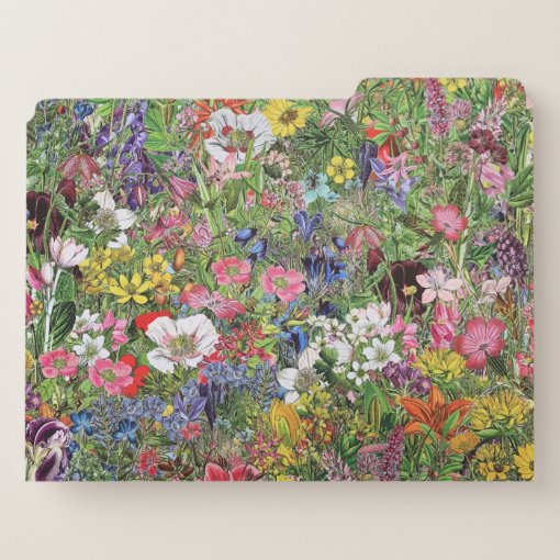 Botanical Bloom Nature Wildflower File Folder | Zazzle