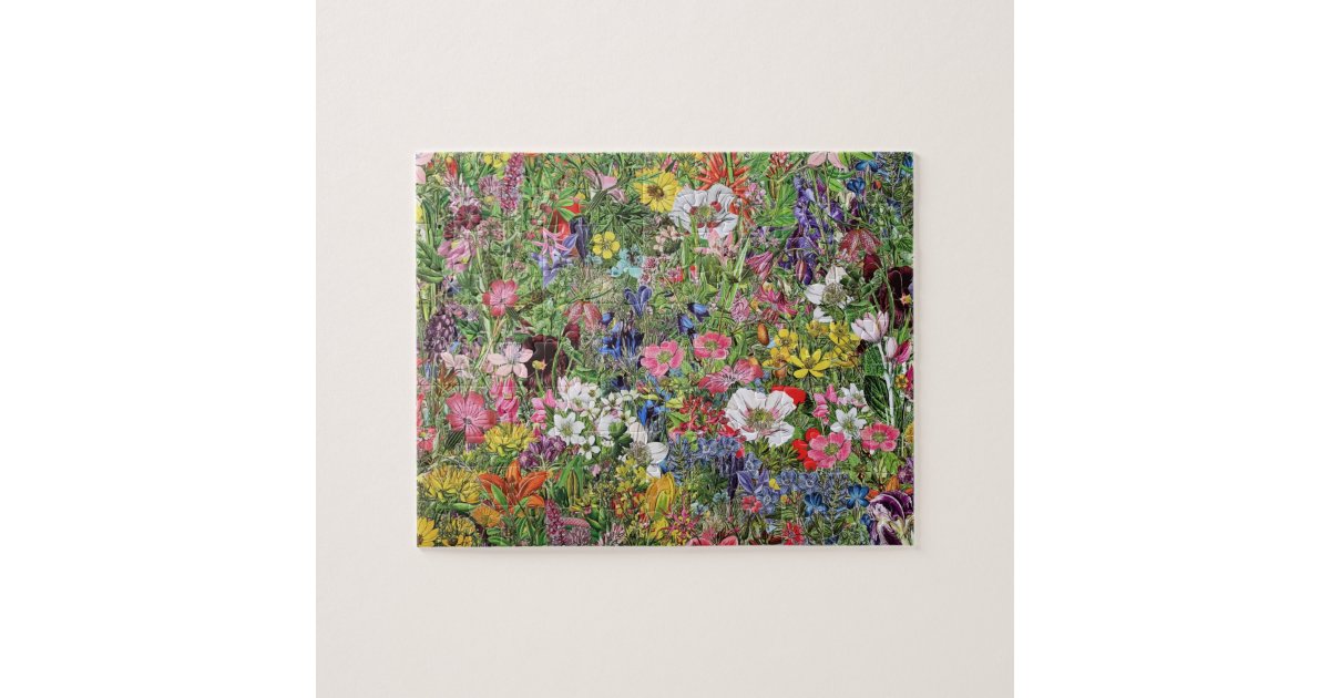Botanical Bloom Nature Wildflower Jigsaw Puzzle | Zazzle