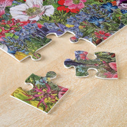 Botanical Bloom Nature Wildflower Jigsaw Puzzle | Zazzle