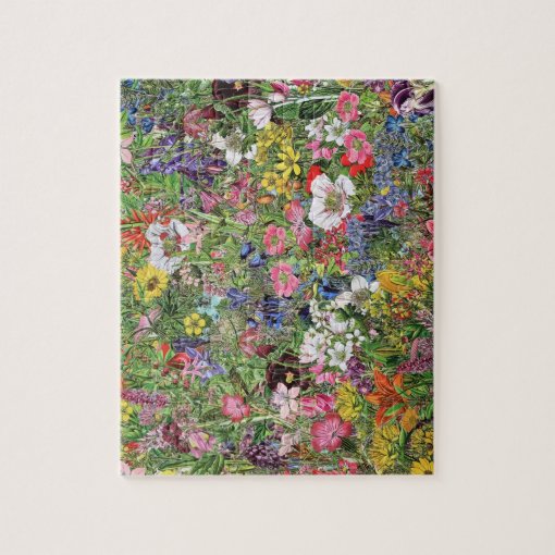 Botanical Bloom Nature Wildflower Jigsaw Puzzle | Zazzle