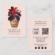 Botanical Designer Logo Pink QR Code Social Media Business Card | Zazzle