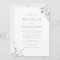 Botanical Elegant Greenery Modern Wedding Invitation | Zazzle
