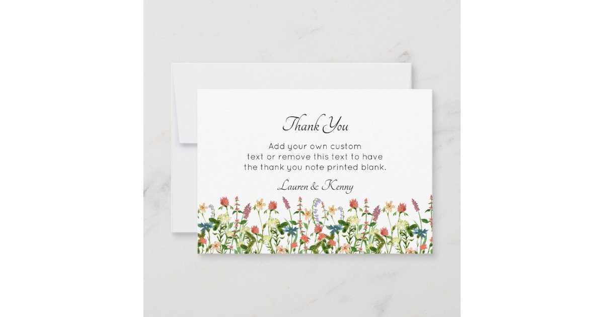 Botanical Floral Thank You Cards | Zazzle