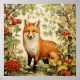 Botanical Fox Woodland Animal Art Poster | Zazzle