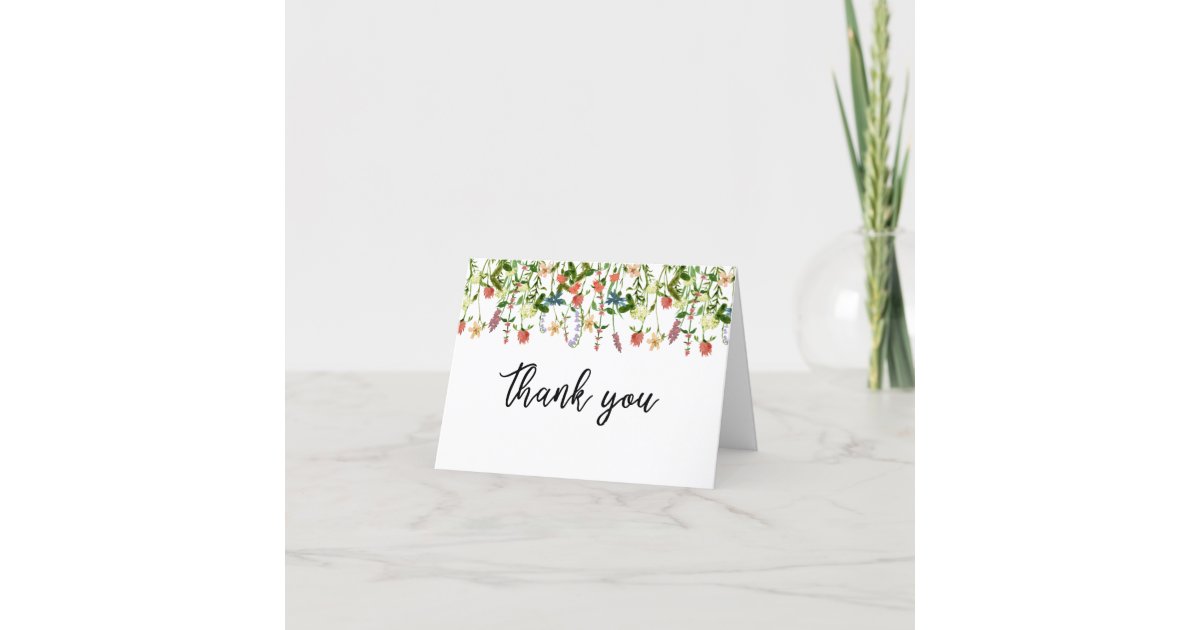 Botanical Garden Thank You Cards | Zazzle