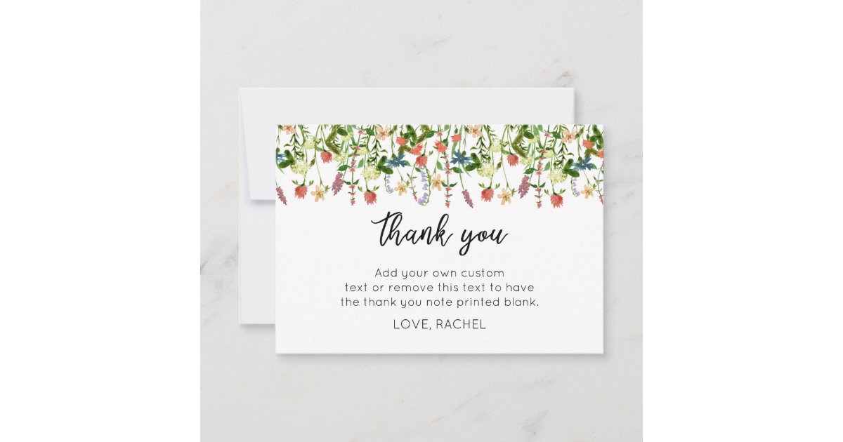 Botanical Garden Thank You Cards | Zazzle