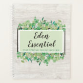 Botanical Greenery Eucalyptus & Rustic Wood Eco Planner | Zazzle
