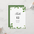 Botanical greenery foliage simple Table Numbers | Zazzle