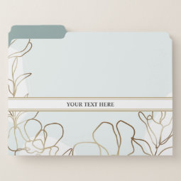 Botanical Home Office Personalized File Folder Set | Zazzle
