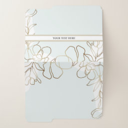 Botanical Home Office Personalized File Folder Set | Zazzle