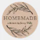 Botanical Homemade With Love Small Business Classic Round Sticker | Zazzle