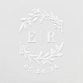 Botanical Initials Wedding Monogram Embosser | Zazzle