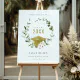 Botanical Leafy Wreath Gold Graduation Congrats Foam Board | Zazzle