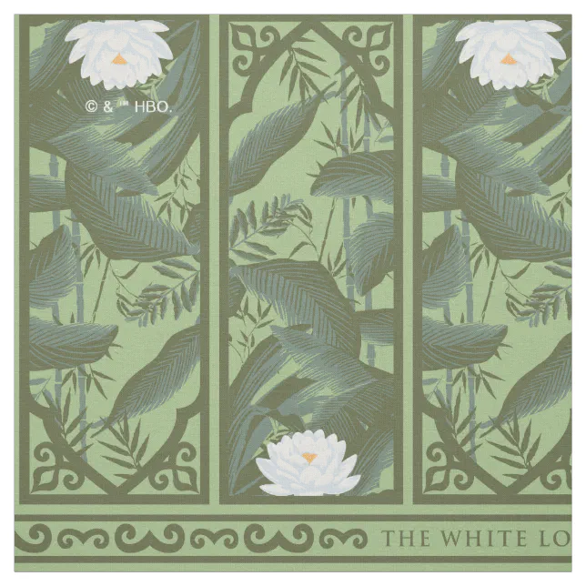Botanical Lotus Panel Pattern - The White Lotus Fabric | Zazzle