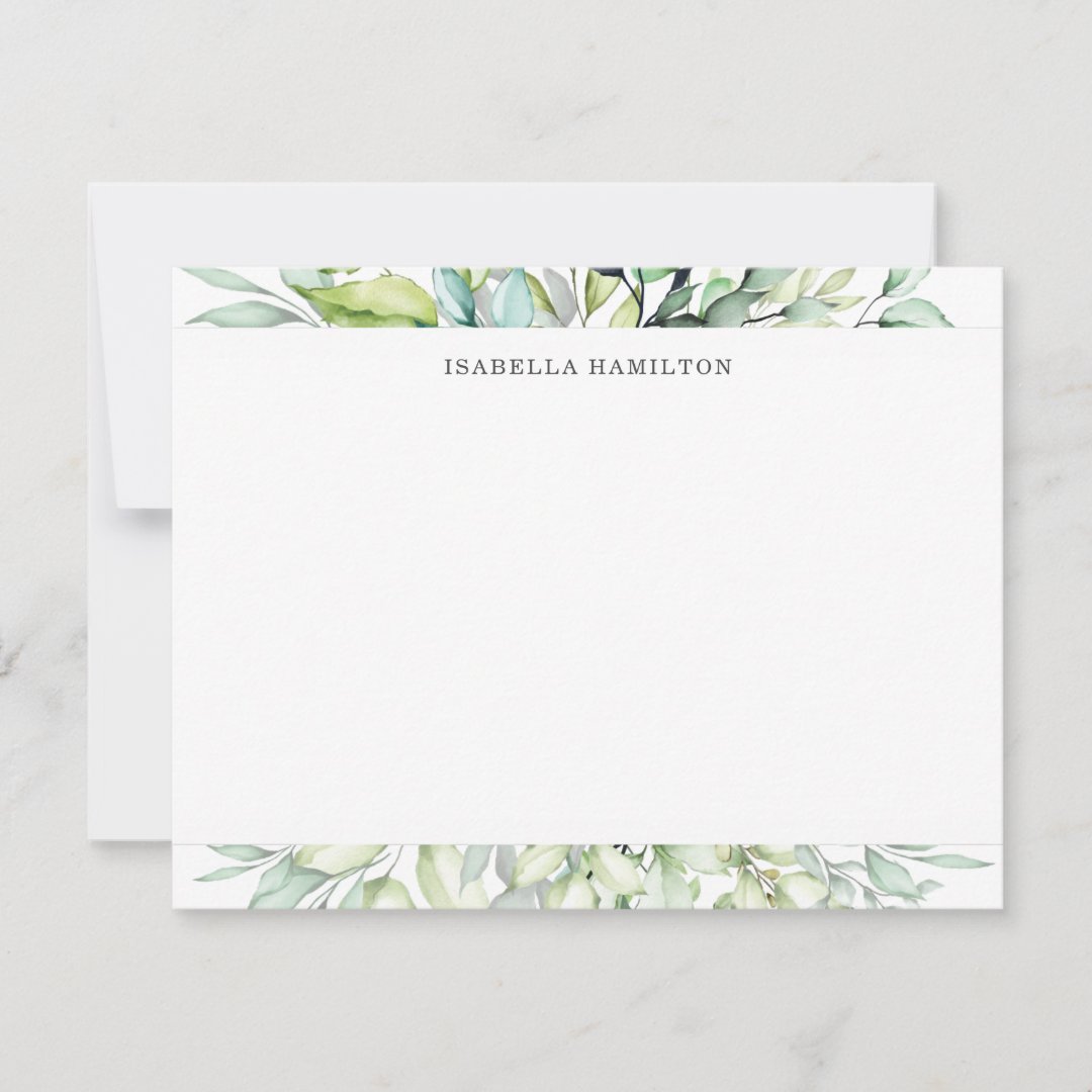 Botanical Personalized Stationery Note Card | Zazzle