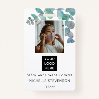 Botanical Photo Badge | Zazzle