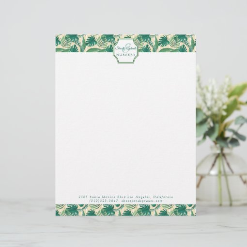Botanical Print Stationery, Garden Business Letterhead | Zazzle