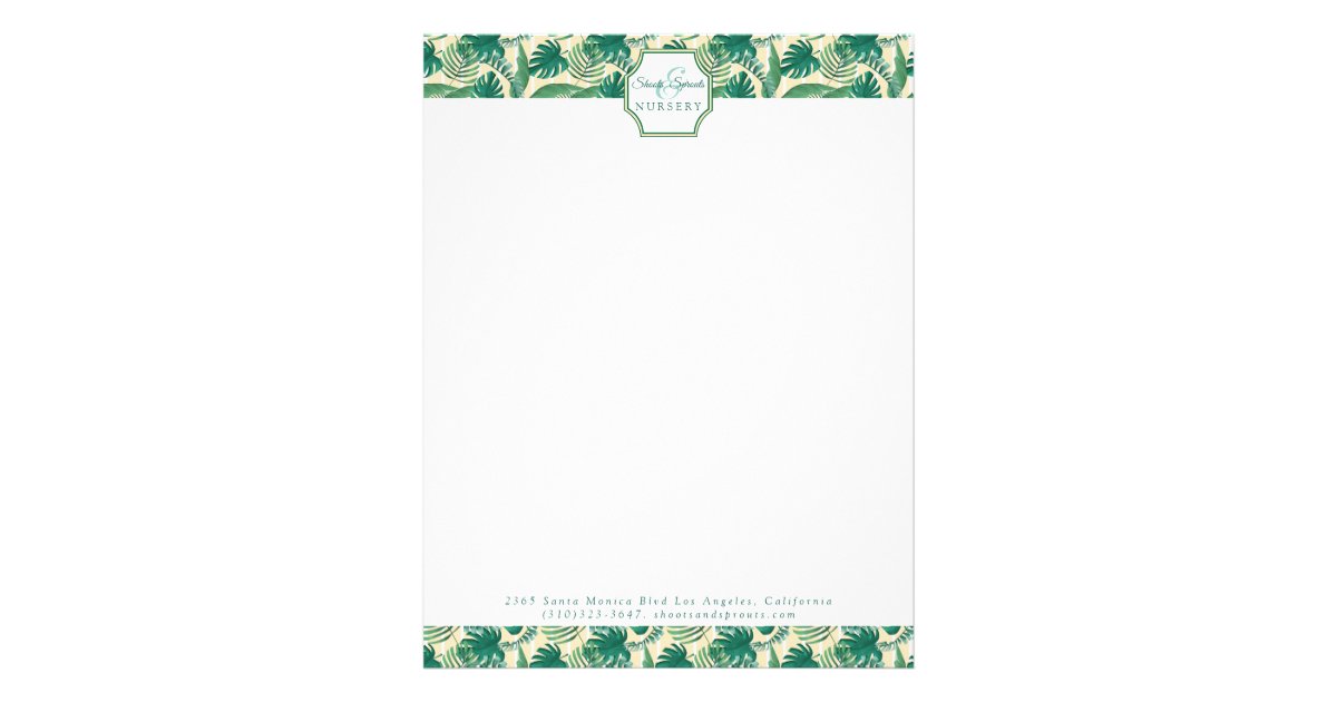 Botanical Print Stationery, Garden Business Letterhead | Zazzle.com