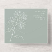 Botanical Sage Green All in One Wedding Invite | Zazzle