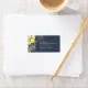 Botanical sunflower eucalyptus rustic navy blue label | Zazzle