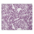 Botanical Tropical Purple and White Duvet Cover | Zazzle