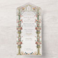 Botanical Victorian Bliss Wedding Perforated RSVP All In One Invitation ...