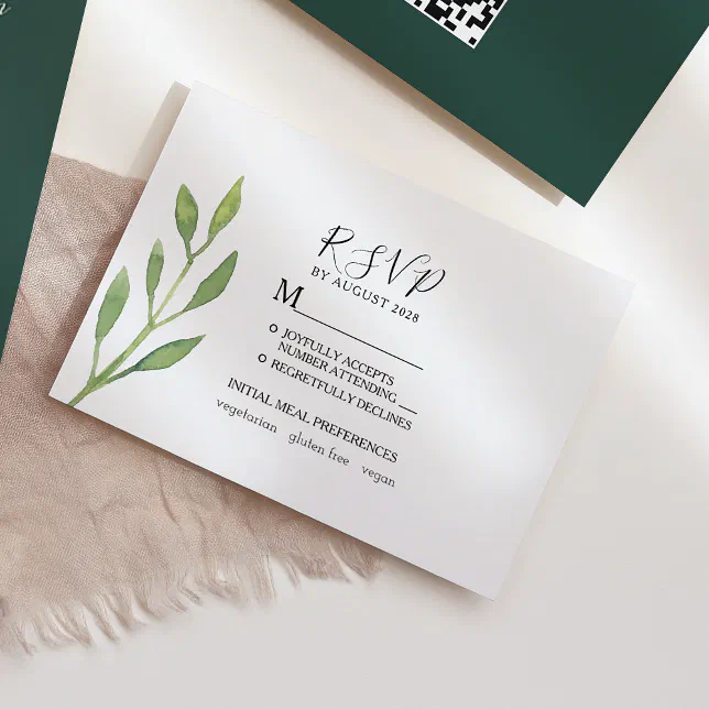 Botanical Wedding RSVP Card | Zazzle