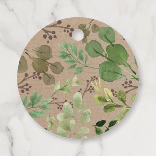 Botanical Woodland Forest Animals Birthday Shower Favor Tags | Zazzle