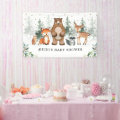 Botanical Woodland Forest Baby Animals Welcome Banner | Zazzle