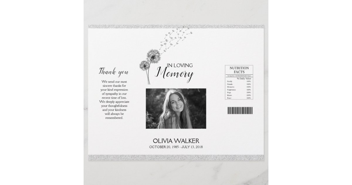 Botanicals Funeral Chip Bag, Obituary Chip Bag Flyer | Zazzle