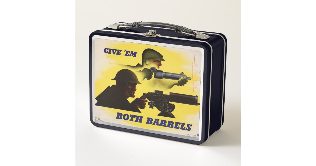 Both Barrels, Military & Industry, War Effort Metal Lunch Box | Zazzle