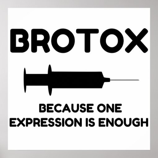 Botox Expression Poster | Zazzle