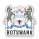 Botswana Coat of Arms Classic Round Sticker | Zazzle
