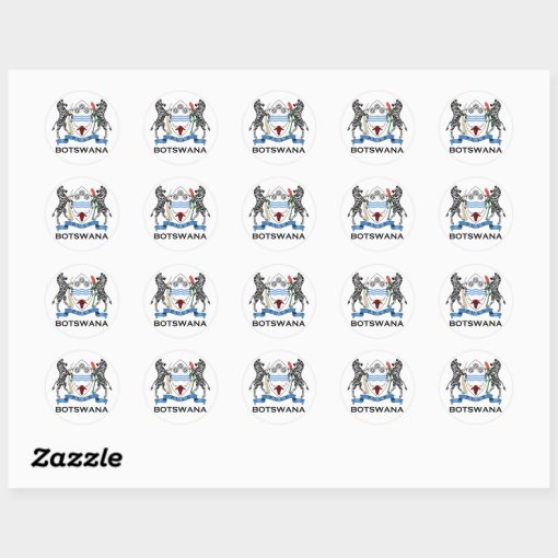 BOTSWANA - flag/emblem/coat of arms/symbol Classic Round Sticker | Zazzle