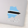 Botswana Flag Map Patriotic Sticker | Zazzle