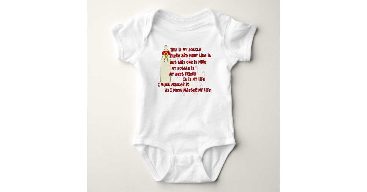 Bottle Creed Red Baby Bodysuit | Zazzle