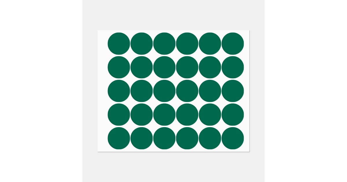 Bottle Green Solid Color Labels | Zazzle
