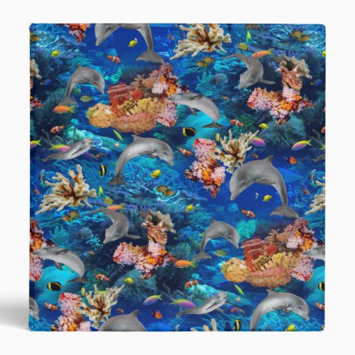 Bottlenose Dolphins Underwater 3 Ring Binder | Zazzle