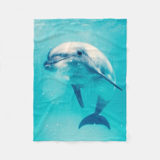 Bottlenosed Dolphin Underwater Fleece Blanket | Zazzle.com