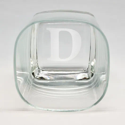 Bottom Sand Etched Square Rocks Glass | Zazzle