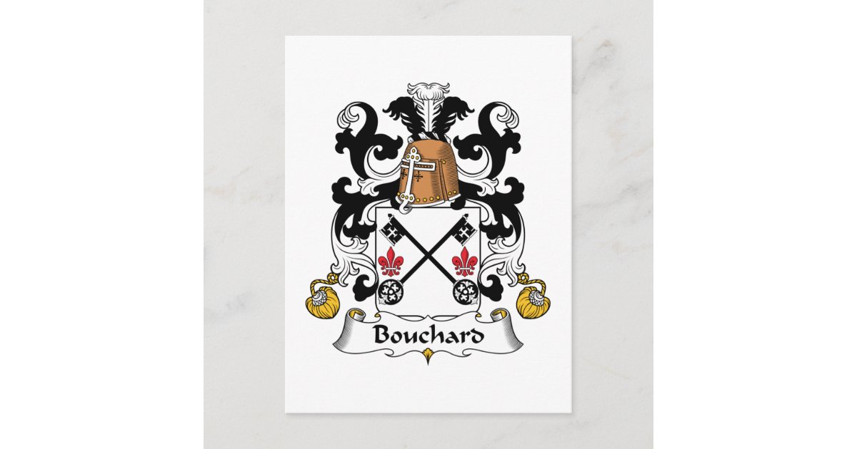 Bouchard Family Crest Postcard | Zazzle