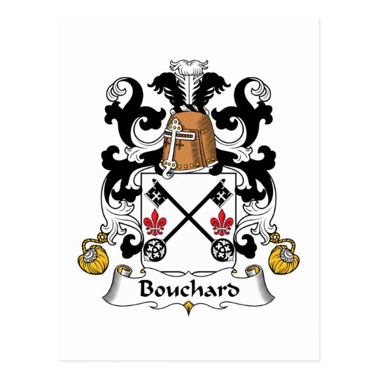 Bouchard Family Crest Postcard | Zazzle.com