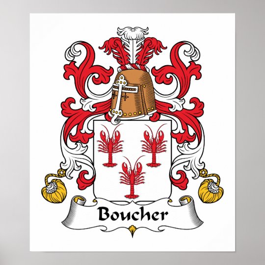 Boucher Family Crest Poster | Zazzle.com