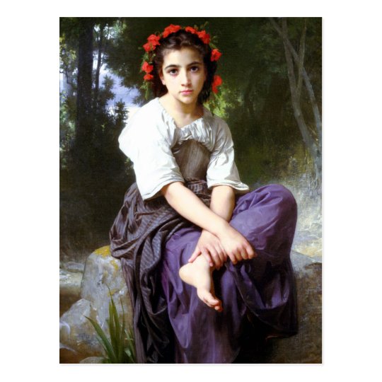 Bouguereau At The Edge of the Brook Postcard | Zazzle.com